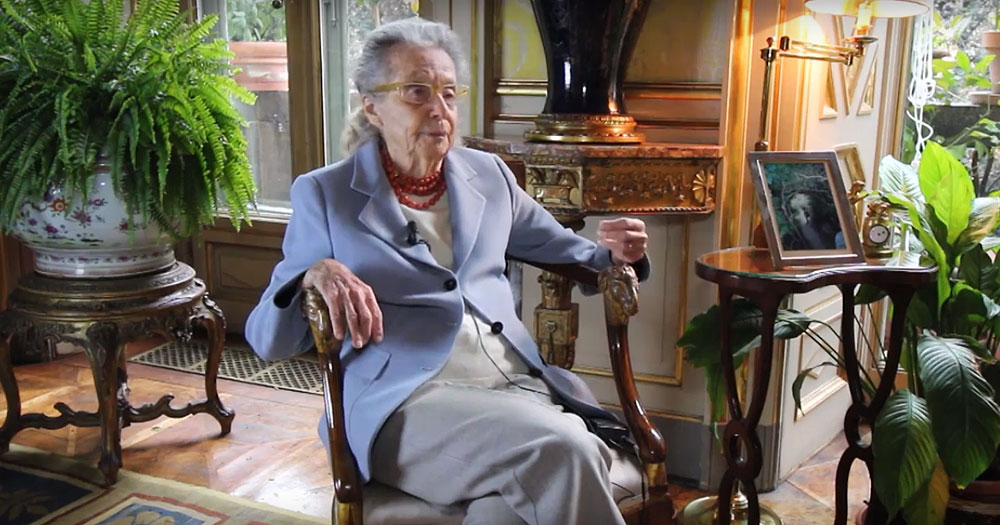 FAI honorary president Giulia Maria Crespi on the Cara di Castelnuovo ...