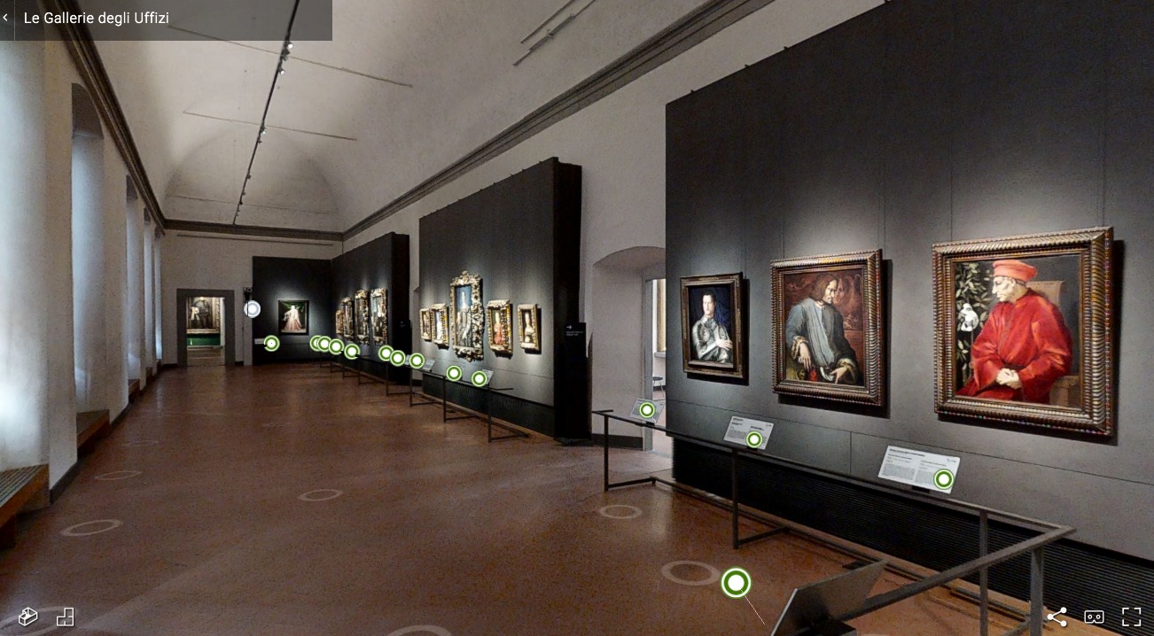 The Uffizi can now partly be visited from home thanks to the virtual tour