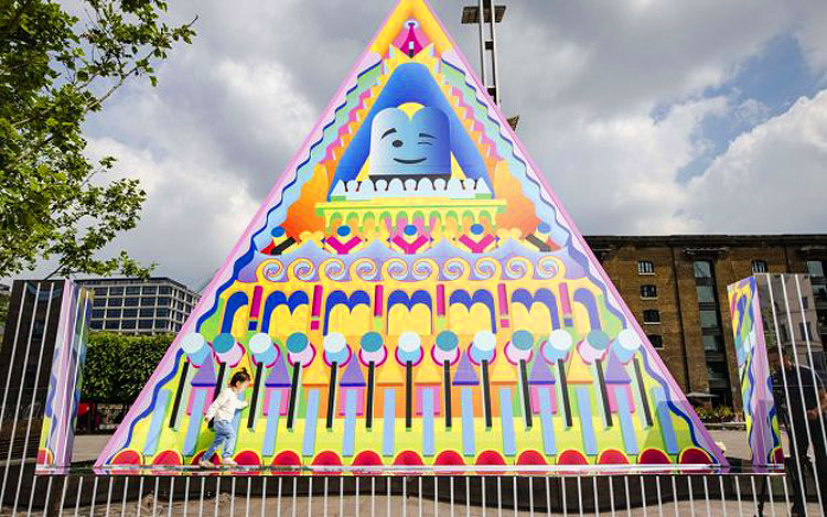 London, a colorful pyramid celebrates the LGBT movement and the return ...
