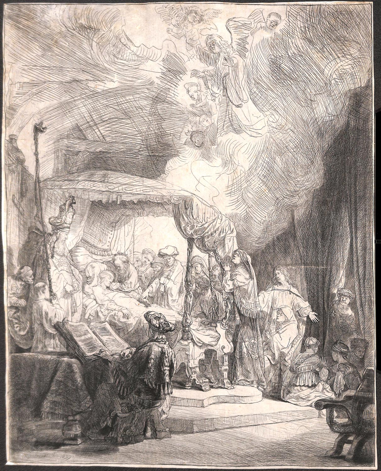 The collection of Rembrandt engravings in the State Library of Cremona.