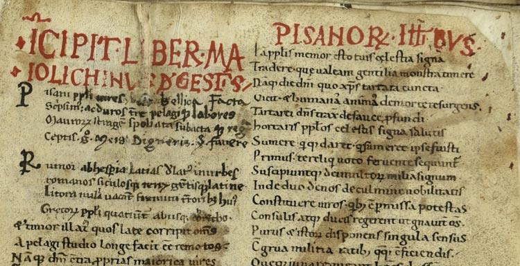 The Liber Maiolichinus, a 12th century codex recounting the exploits of ...