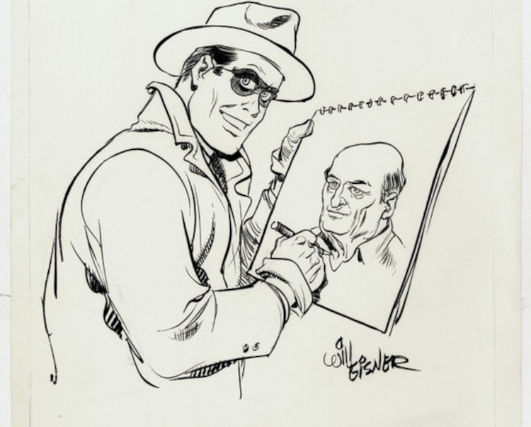 Will Eisner's self-portrait donated to the Uffizi. In exchange in Lucca ...