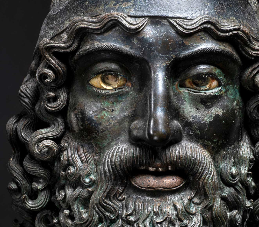 At the Accademia Gallery in Florence, the Riace Bronzes in the shots of ...