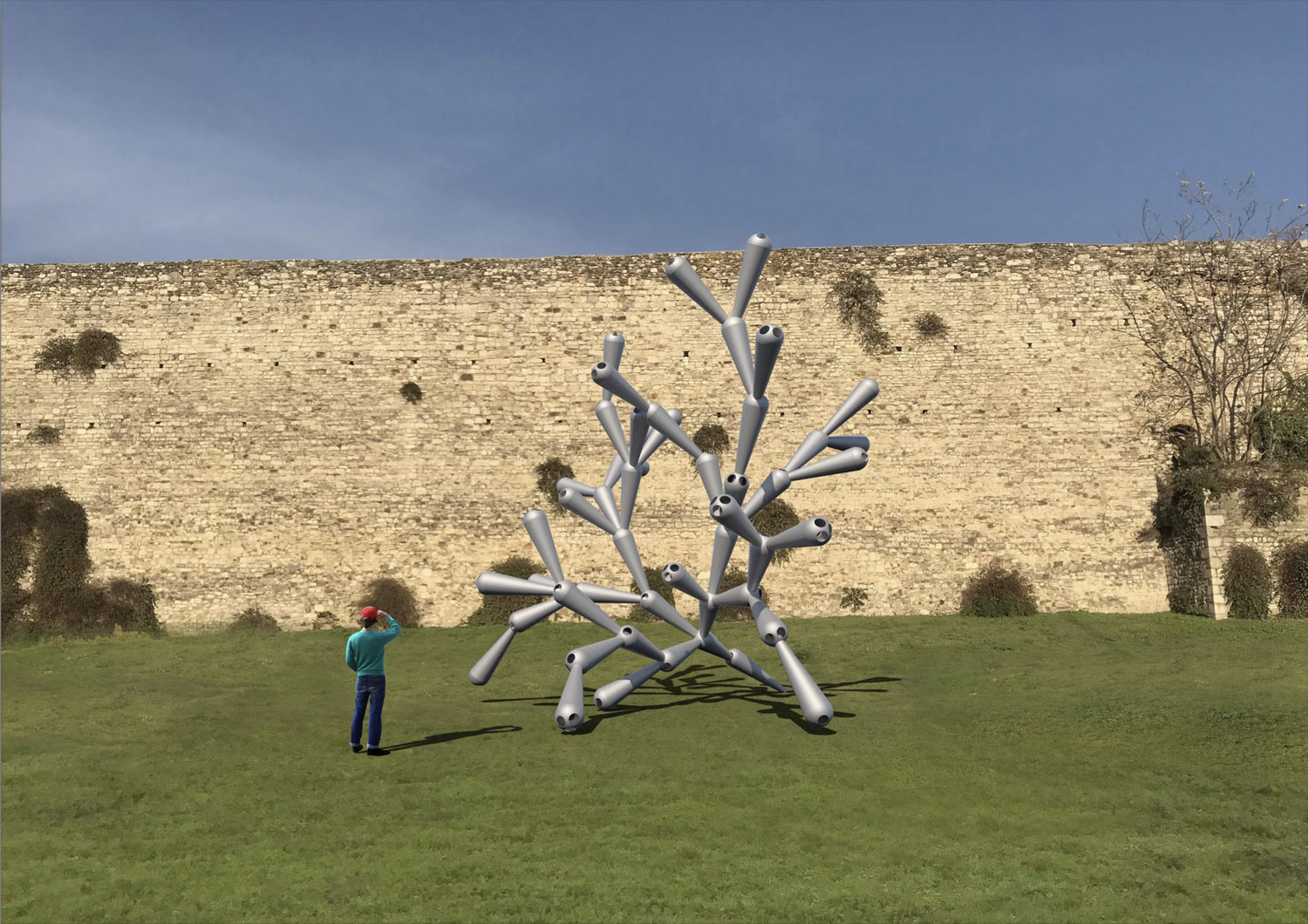 A monumental work by Loris Cecchini, "Spindles," is coming to Prato.