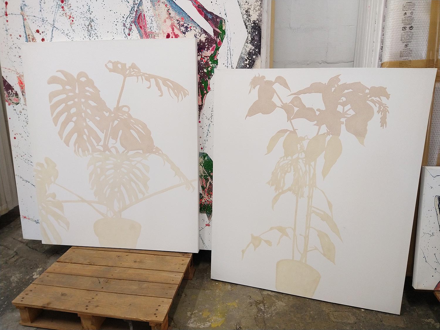 Nicola Bolla's painting, from Pigment Paintings to LP paintings