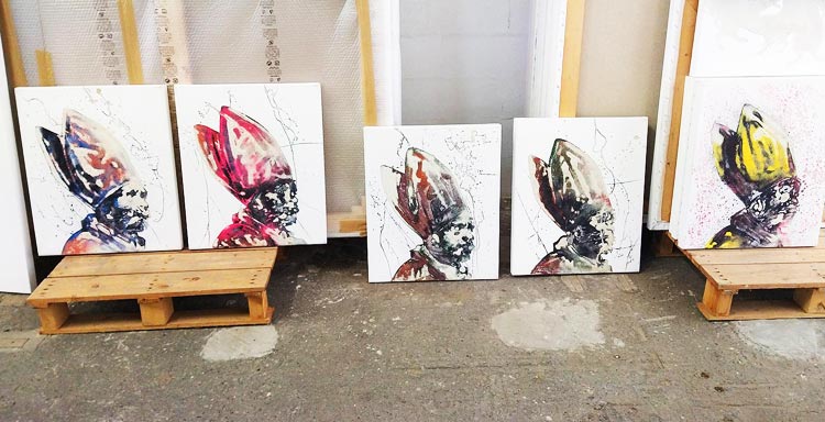 Nicola Bolla, dai Pigment Paintings agli LP dipinti