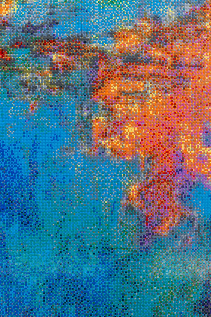 Ai Weiwei recreates Monet's Water Lilies with Legos: a 15-meter work