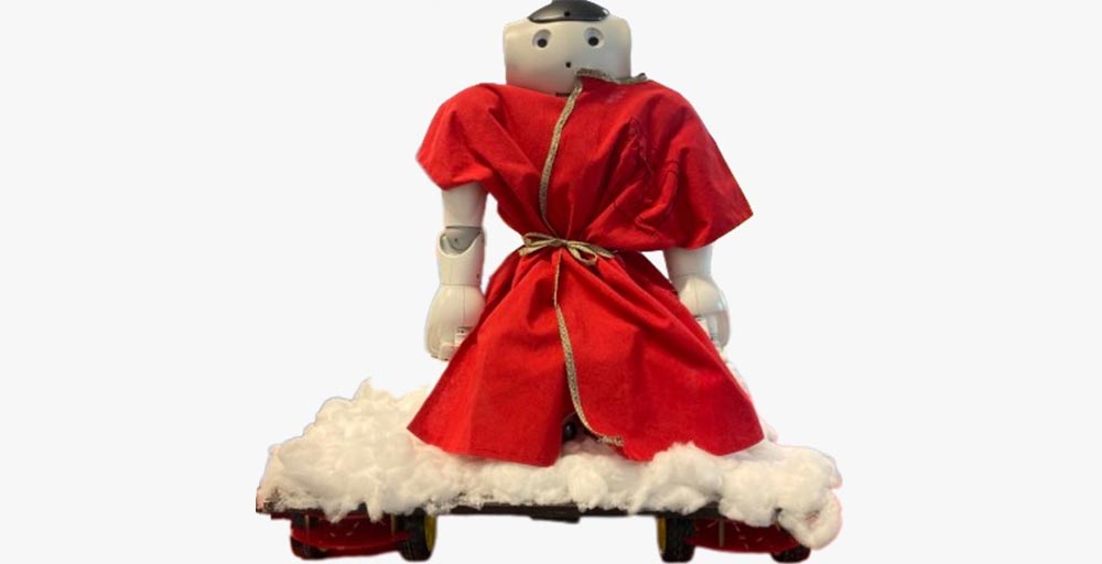 Verona, Dante becomes a robot and acts as an exhibition guide