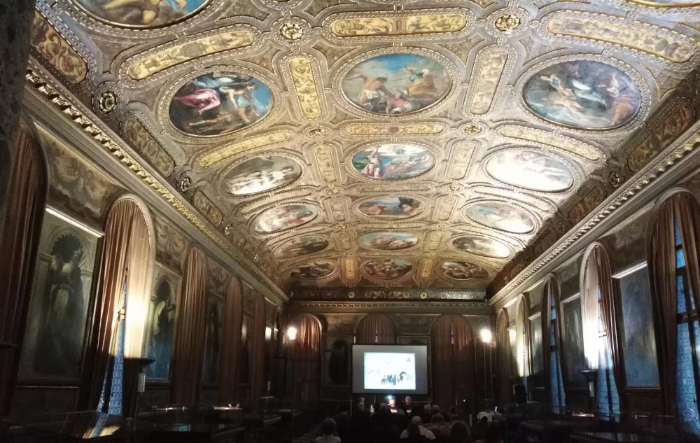 Venice, new lighting for the Sansovinian rooms of the Marciana Library