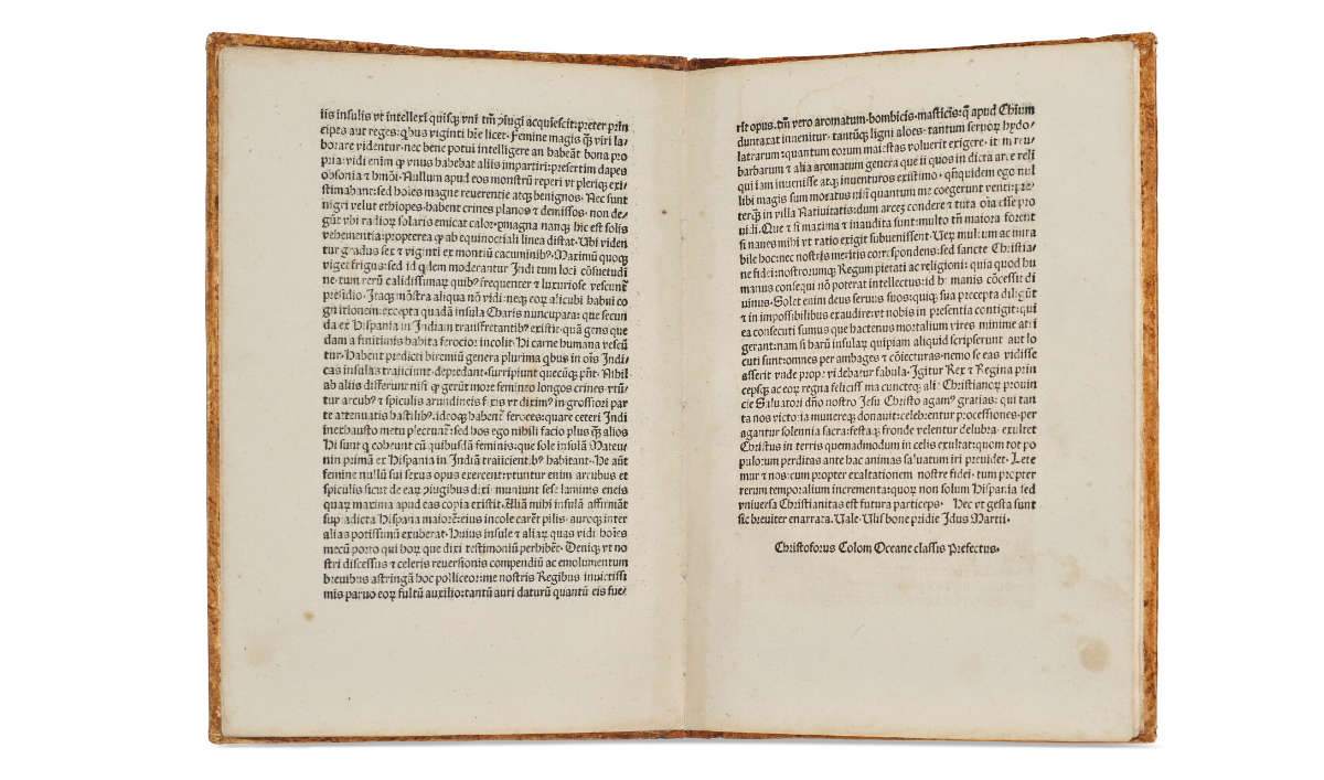 Sold for nearly 4 million copy of the letter with which Columbus ...