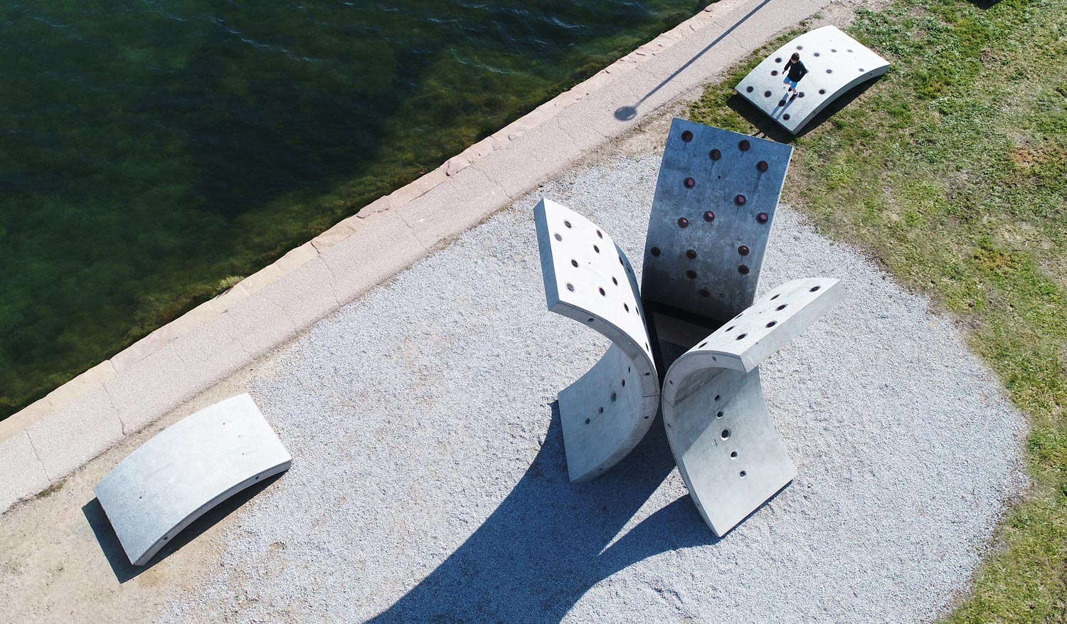 In Orbetello, Virginia Overton's giant concrete tulip.