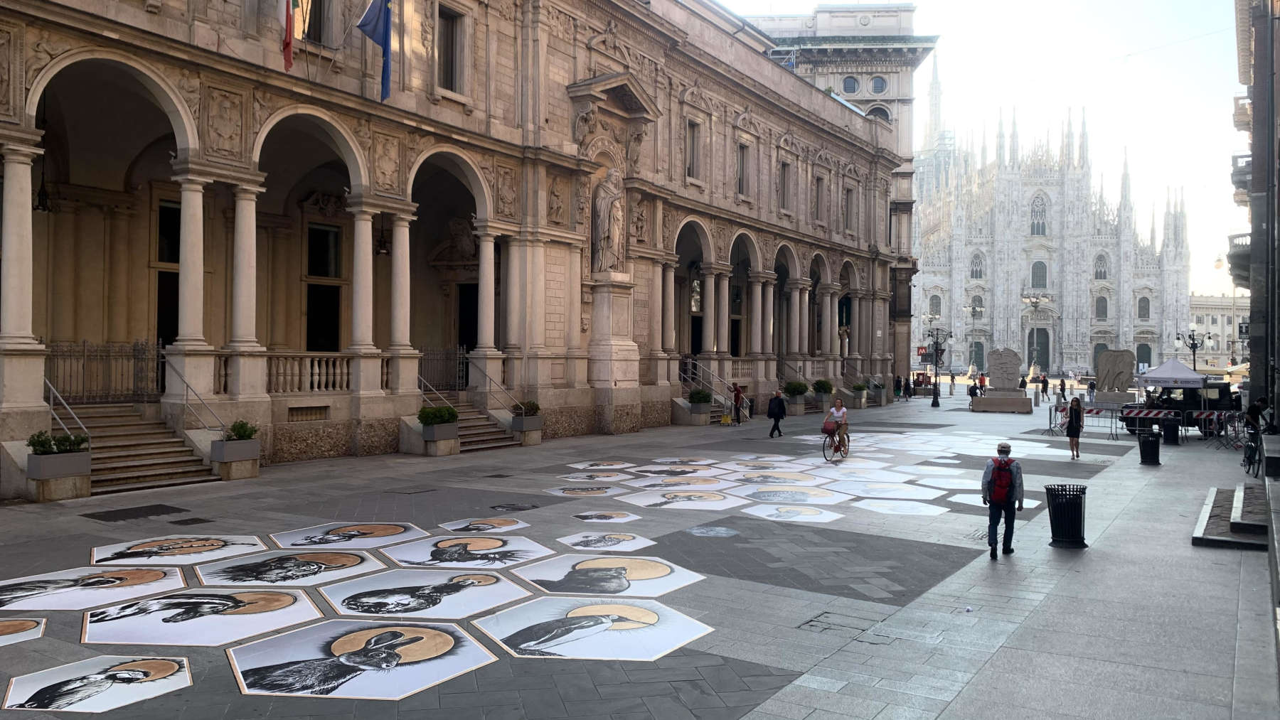 Milan, Angelo Cruciani turns Via dei Mercanti into a Bestiary