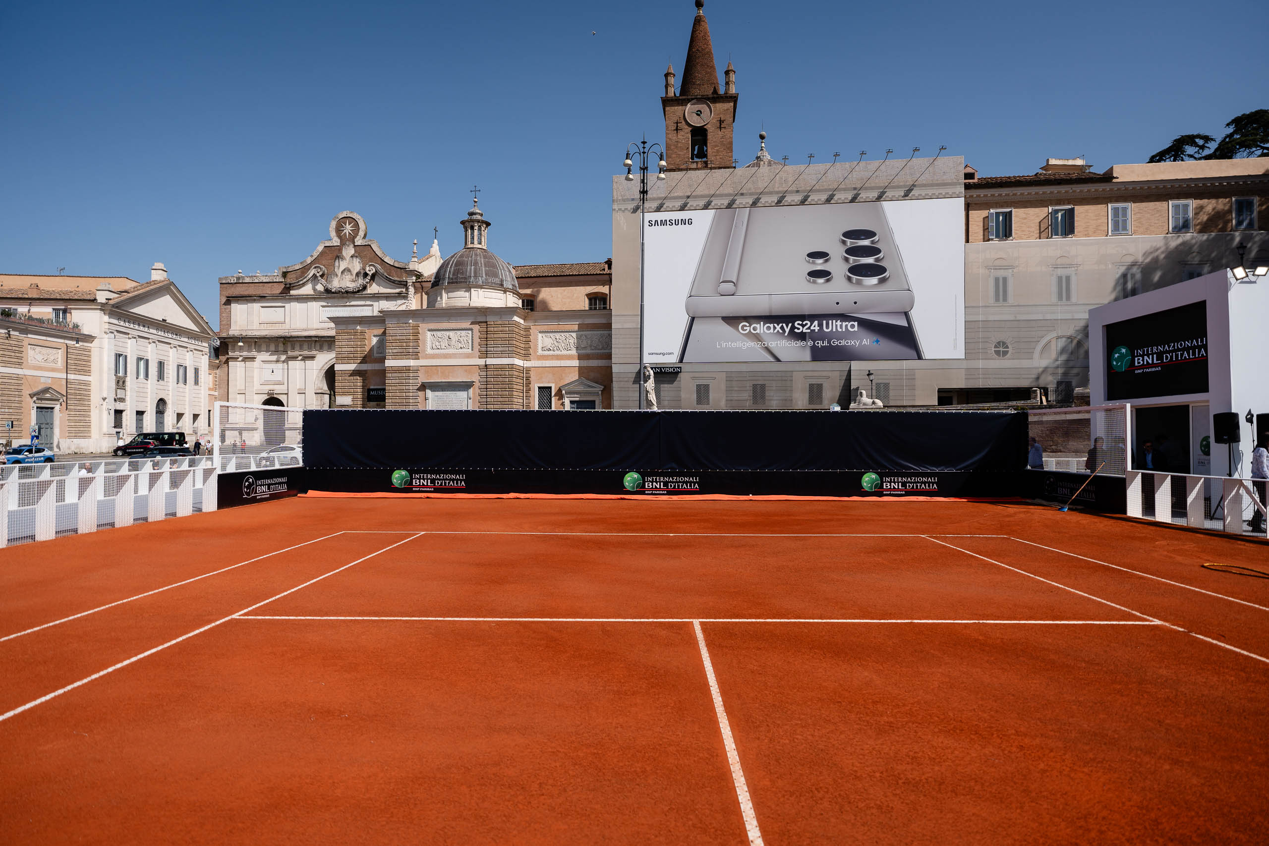 Rome, la Piazza del Popolo devient un grand court de tennis pour l ...