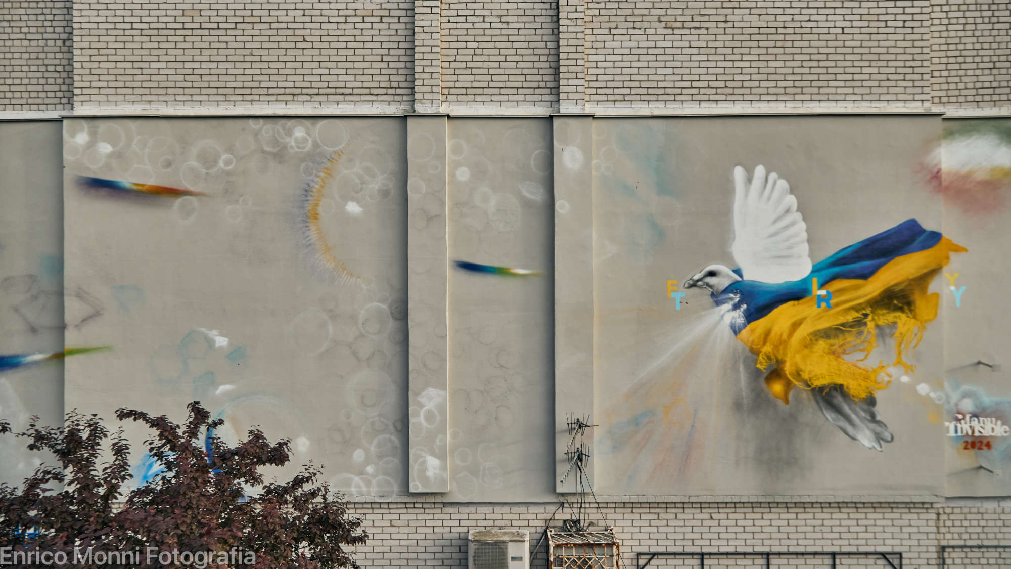 Bucha, two years after the massacre a mural by an Italian street artist ...