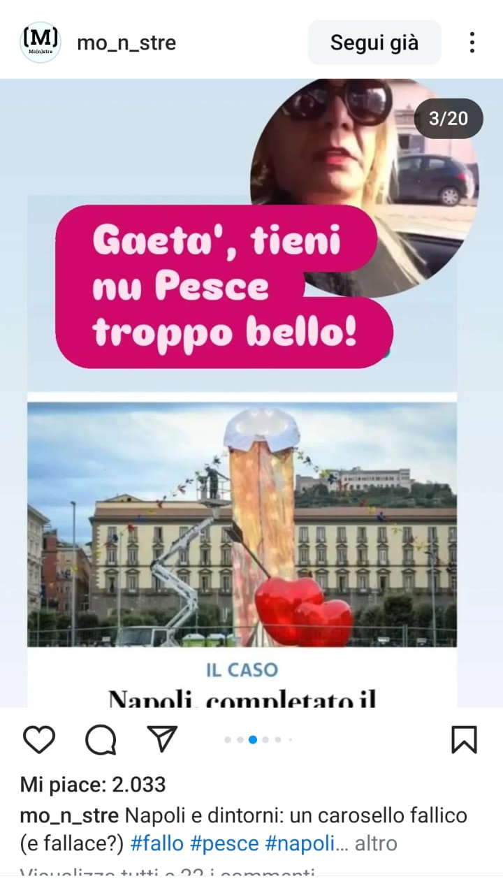 Vignettes and memes about Gaetano Pesce's work in Naples: the funniest ones