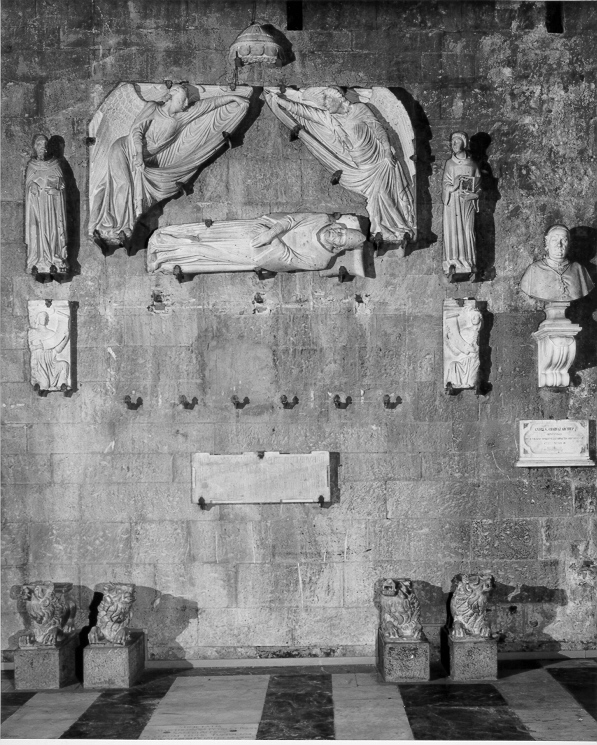Genoa, recomposed the Fieschi Monument, a masterpiece of Gothic sculpture