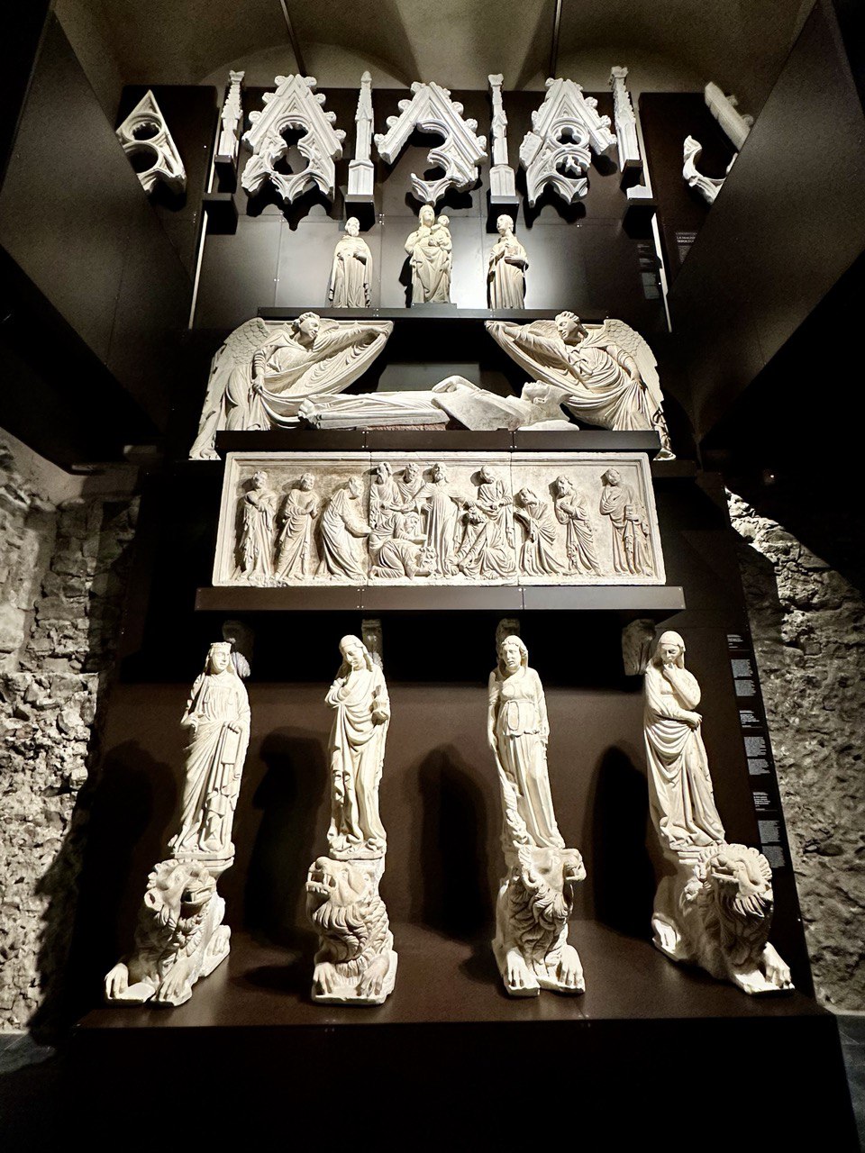 Genoa, recomposed the Fieschi Monument, a masterpiece of Gothic sculpture