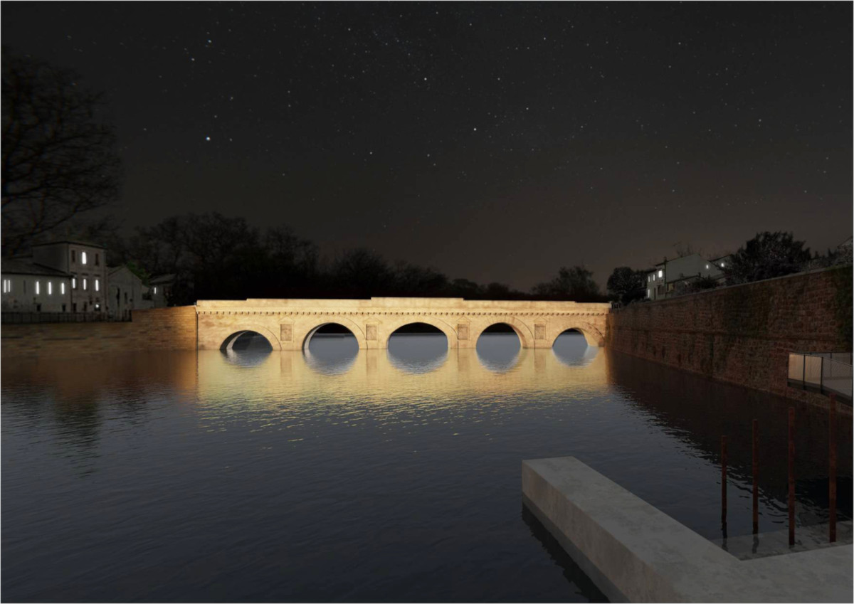 Cleanup and redevelopment for the Tiberius Bridge. New LED lighting ...