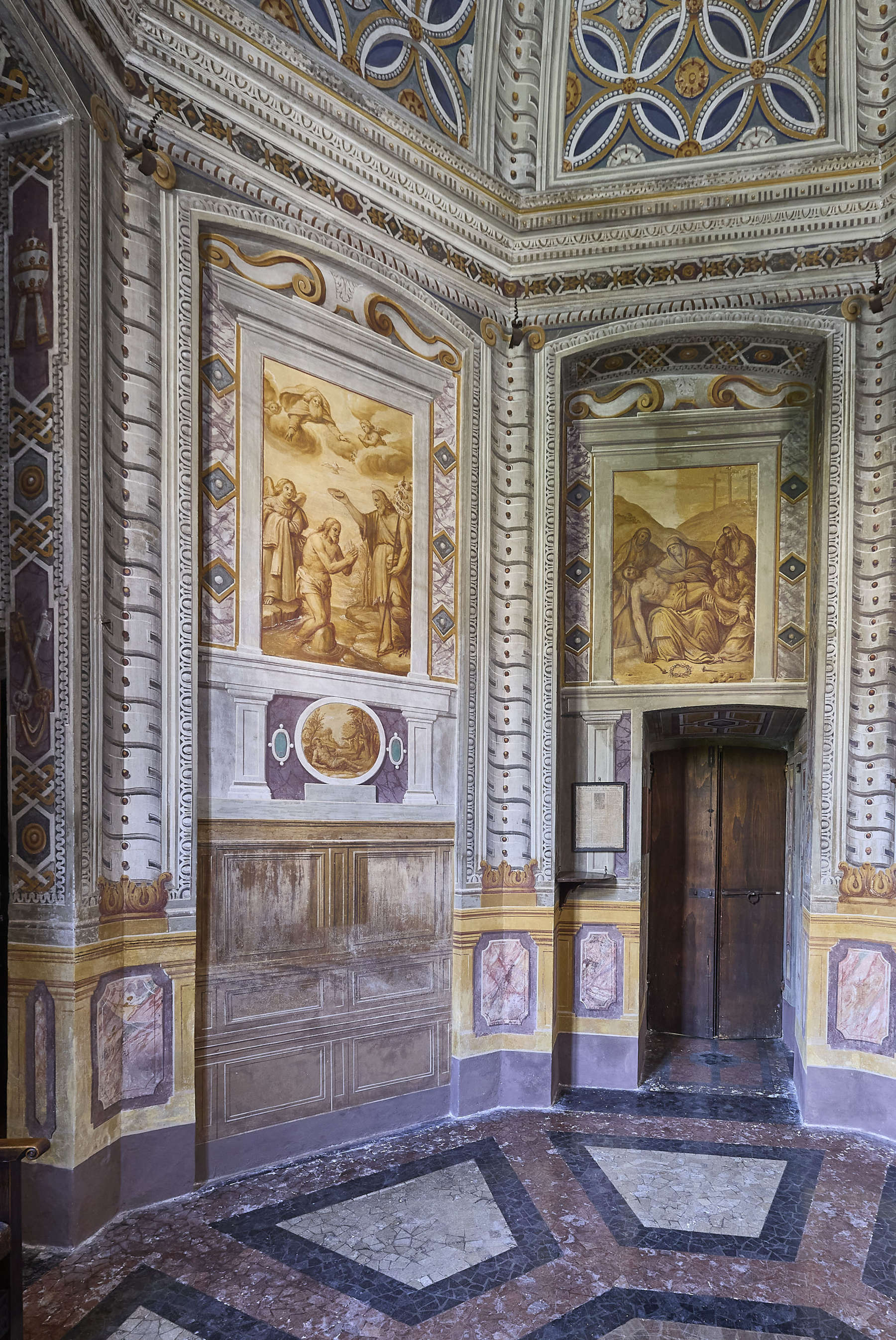Pavia, frescoes in the Sacristy of the Ghislieri College restored