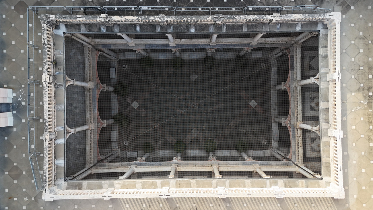 Genoa, historic loggia of Palazzo Doria-Tursi, a significant example of ...