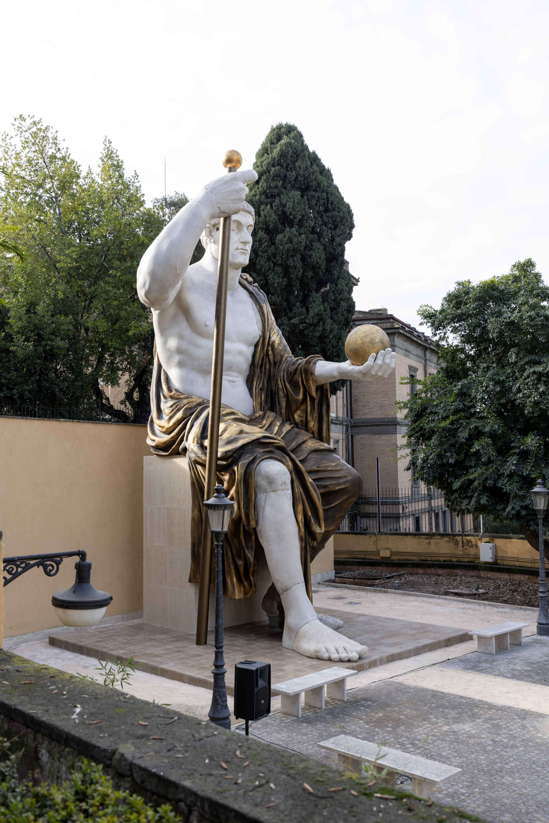Rome, reconstruction of the Colossus of Constantine unveiled. Photos Rome, reconstruction of the Colossus of Constantine unveiled. Photos