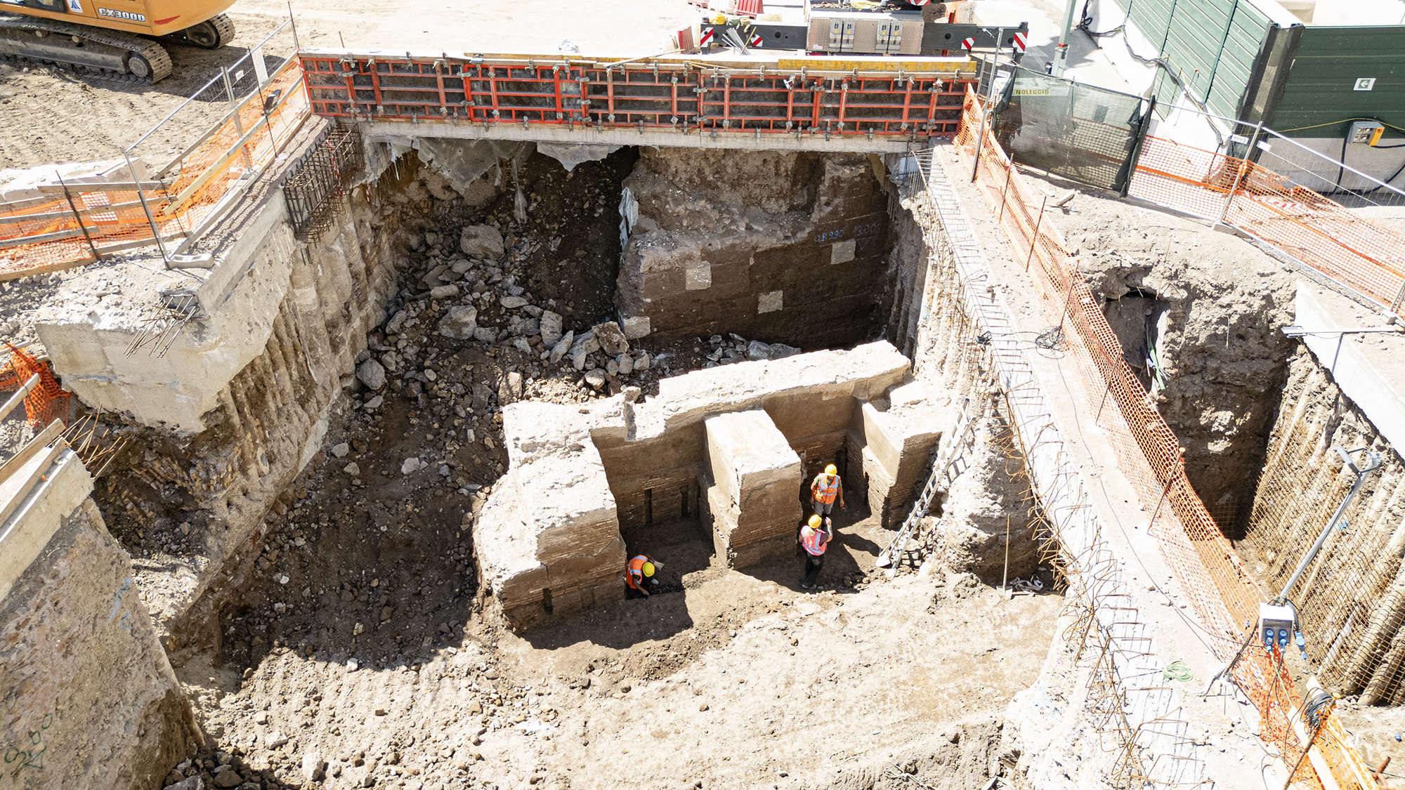 Rome, remains of Caligula's garden discovered under Piazza Pia
