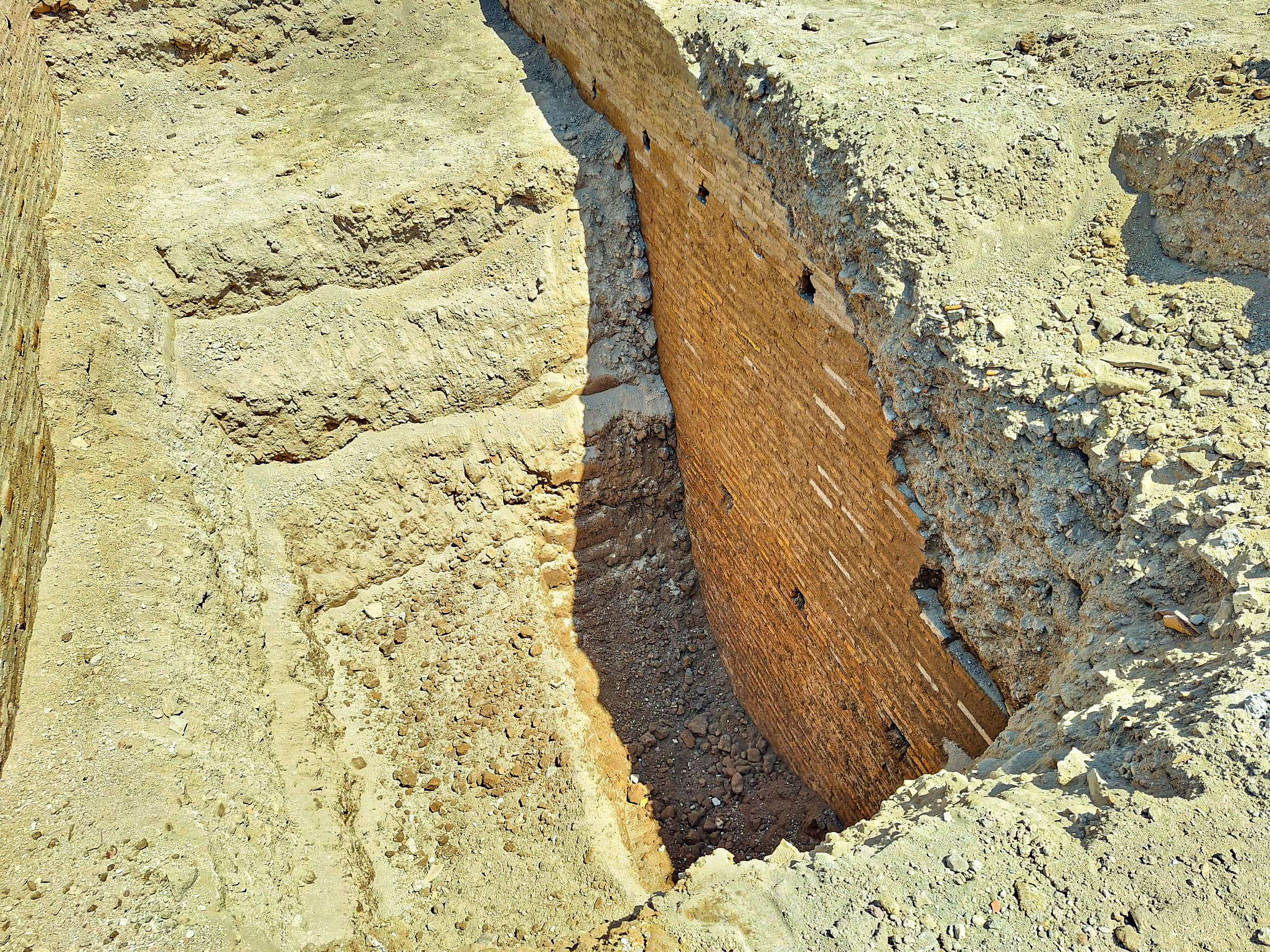 Rome, remains of the walls of the Patriarch built by Constantine discovered