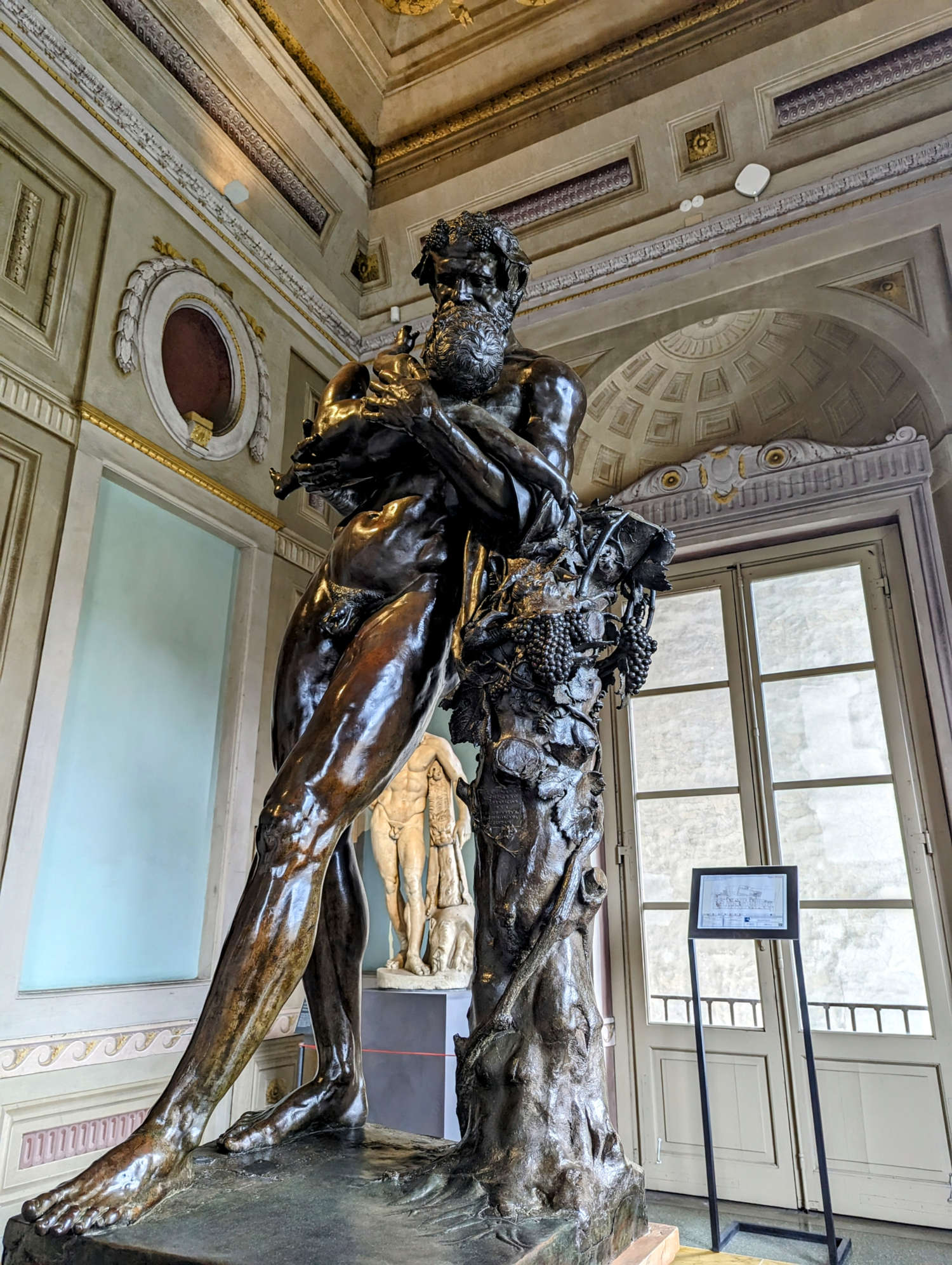 Uffizi, restored Silenus with Bacchus by Jacopo del Duca: it is the ...