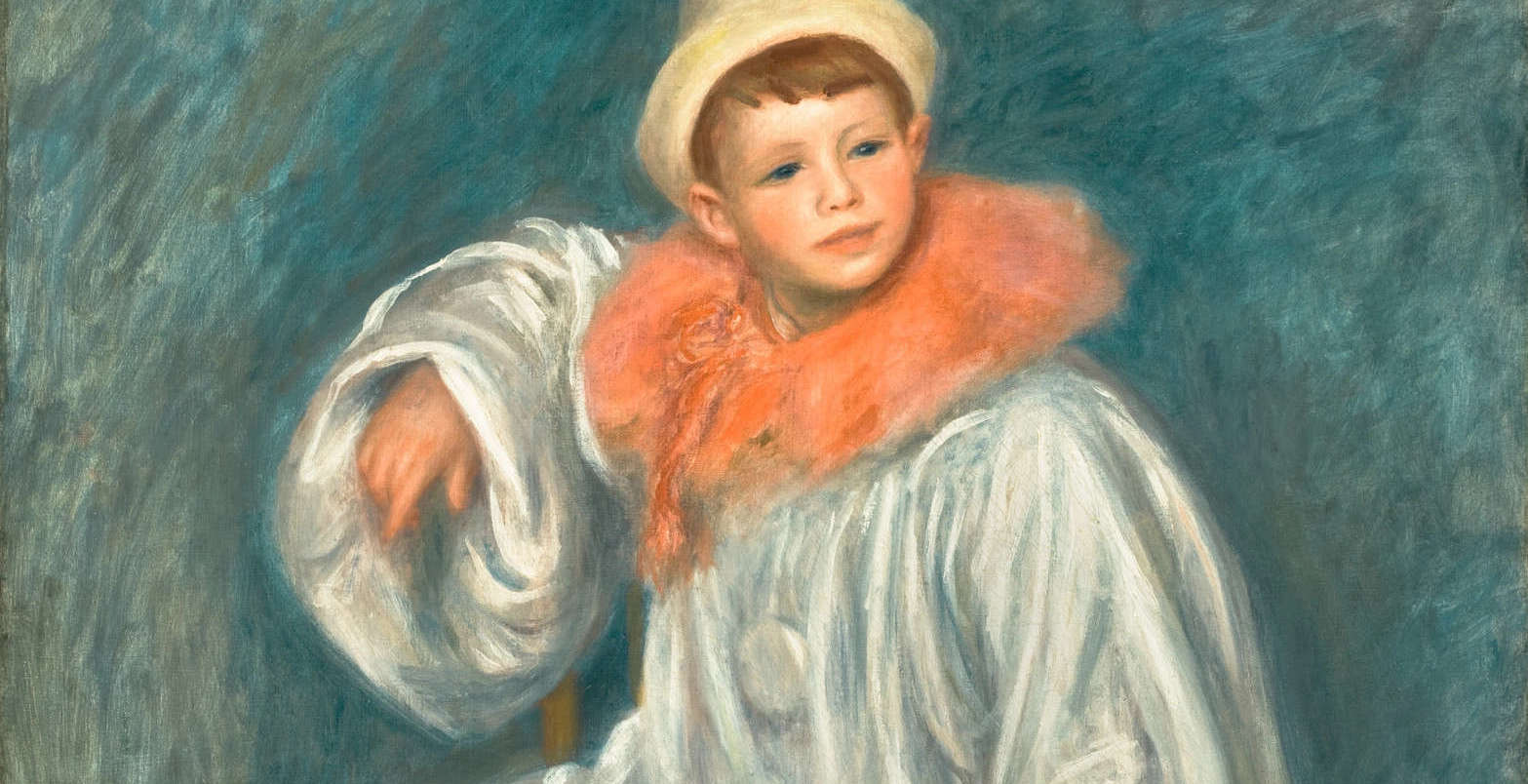 Un Pierrot y un Arlequín: los hijos de los artistas también se disfrazaban